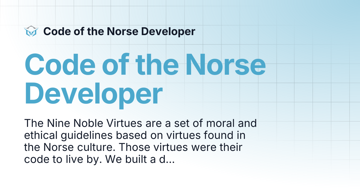 Code of the Norse Developer